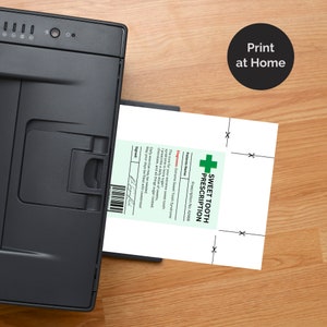 Sweet Tooth Prescription Label. Printable Novelty Gift. Funny Gift for ...