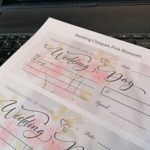 Blank Printable Cheque Gift for Newly Weds. Money Gifting Fake Cheque ...