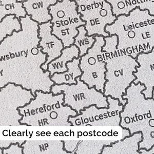 UK Sales Map Plus Postcode Checklist Printable A4 Tracker Map Print at ...