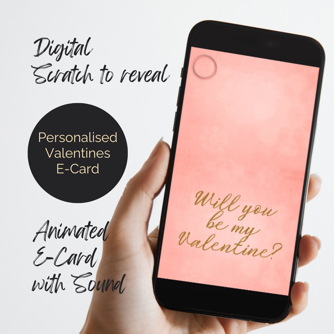 Personalised Valentines Digital E-card With Photo. Scratch to - Etsy
