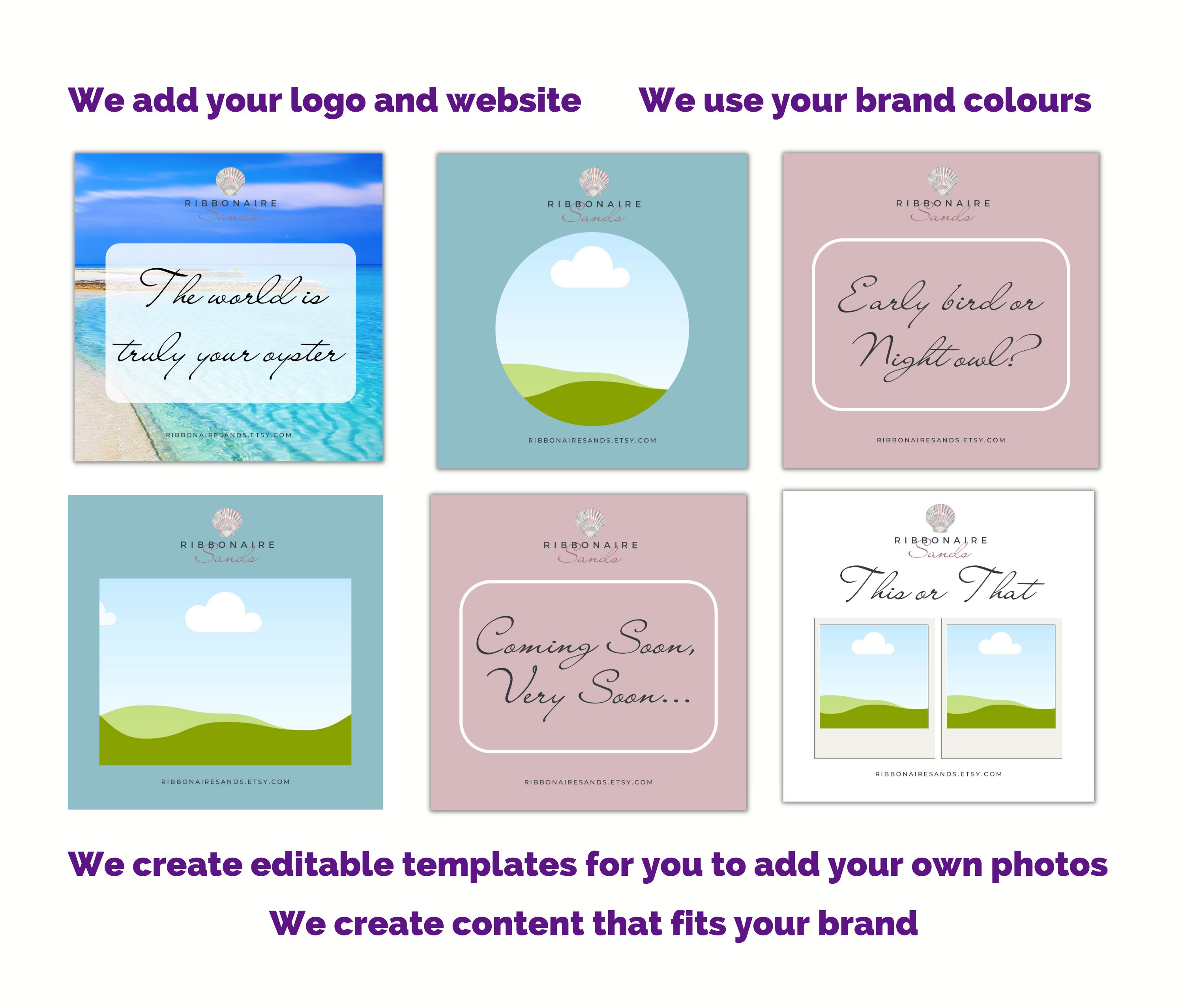 Custom Made Social Media Branded Posts/ Content for Instagram - Etsy