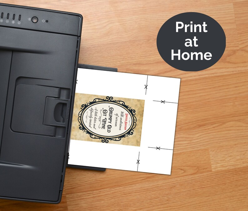 Joke Fake Wine Bottle Label Printable Fun Novelty Gift Vintage - Etsy