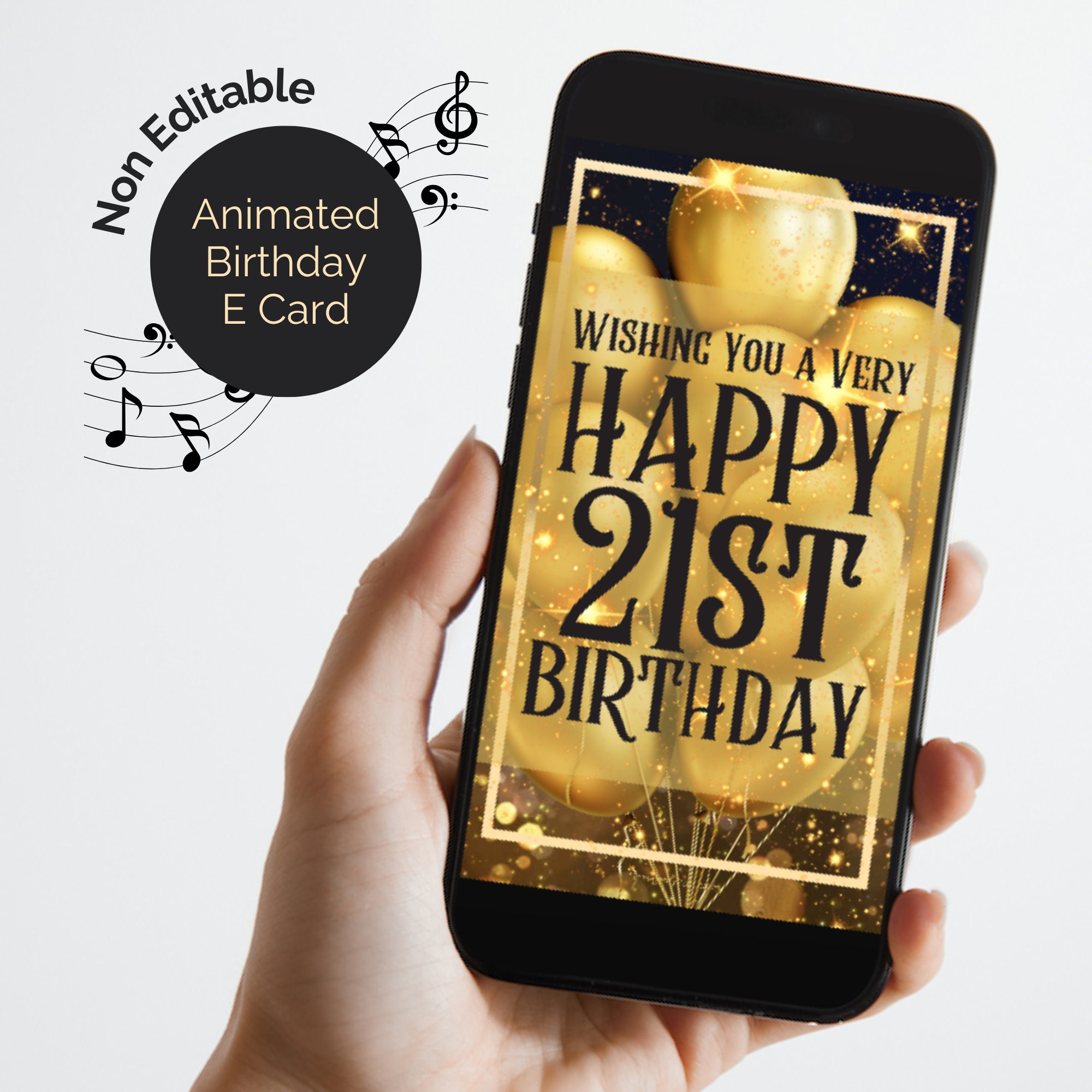 21st Birthday Ecard Animated With Sound Happy Birthday Tune and ...