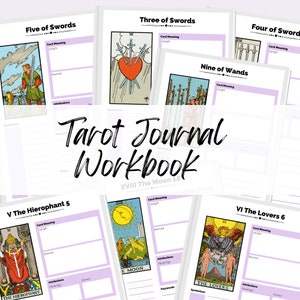 Printable Tarot Deck Workbook, Cheat Sheets. Tarot Card Worksheets ...