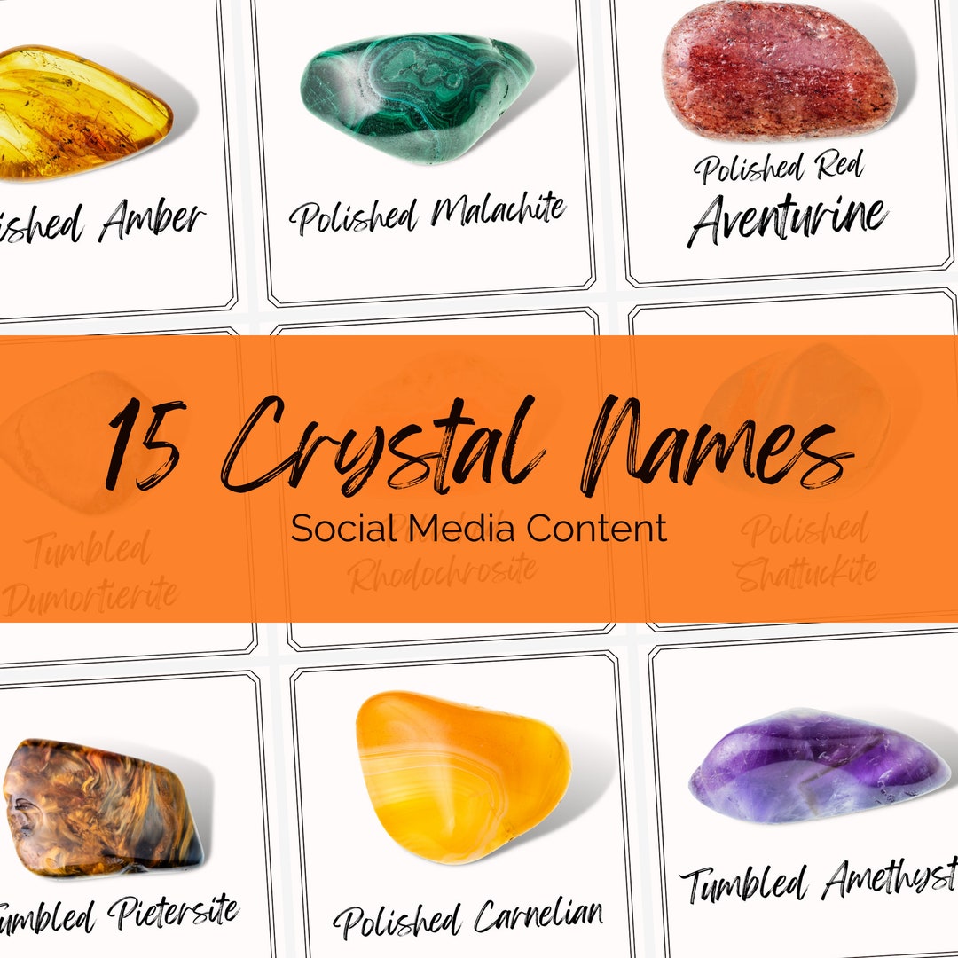 Crystal Template for Instagram and Facebook 15 Crystal Names Done for ...