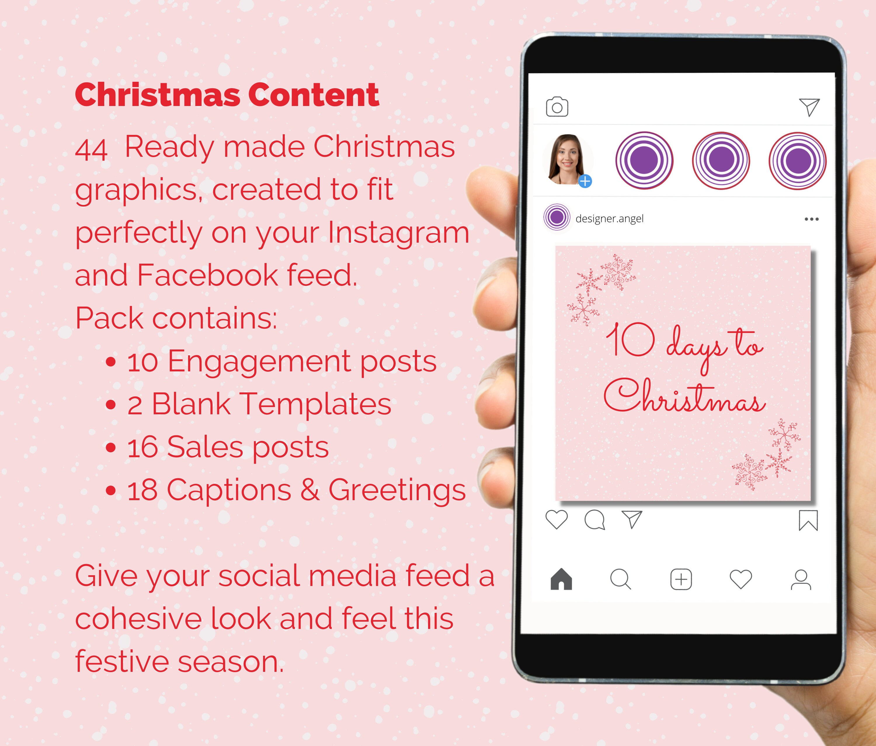 Christmas Template for Instagram & Facebook 44 Done for You - Etsy UK