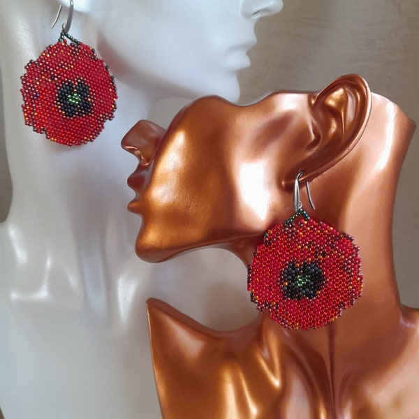 Poppy Earrings - Etsy UK