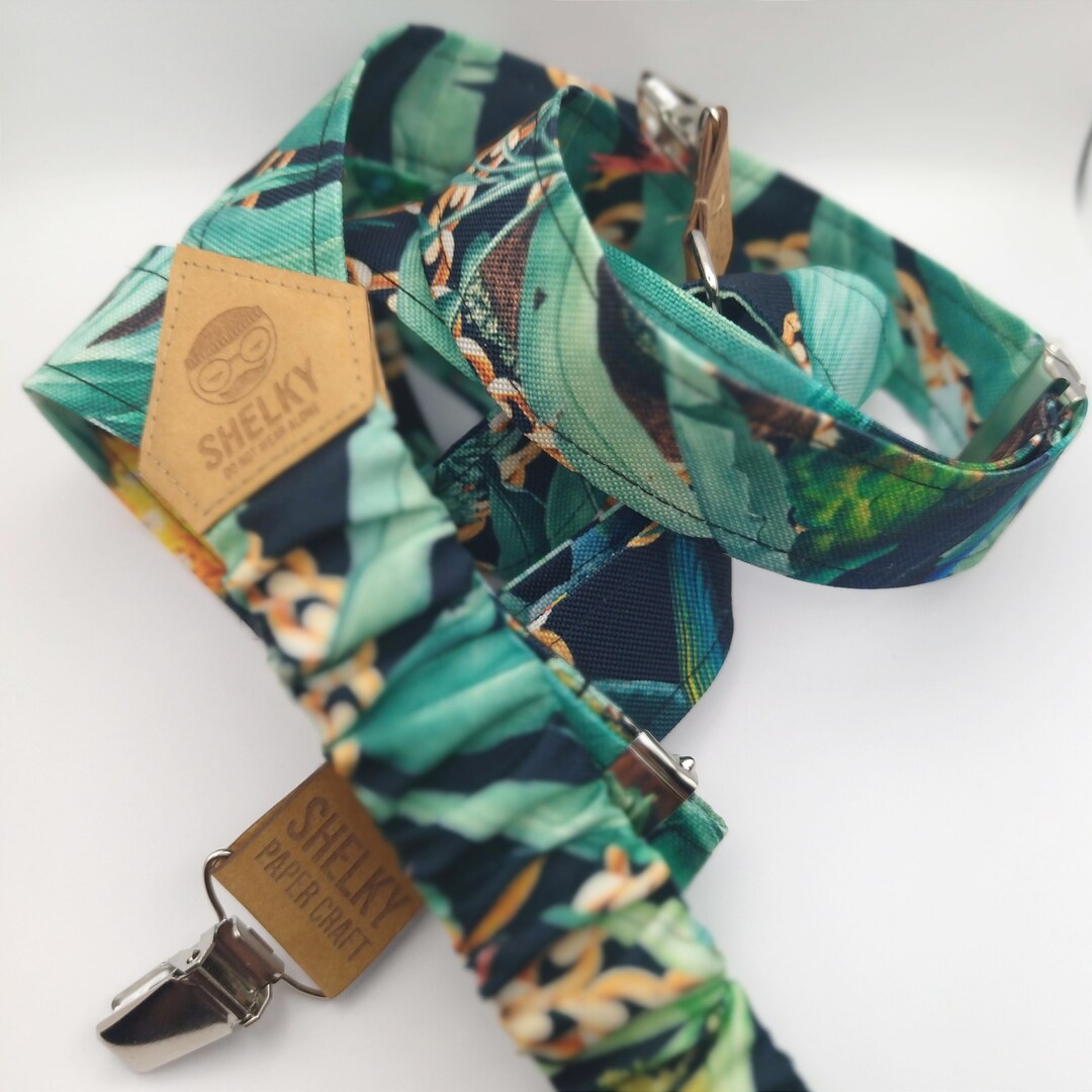 Patterned Colorful Suspenders for Men. - Etsy