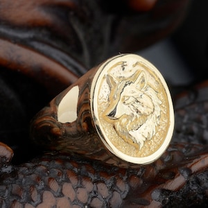 Wolf Ring - Etsy