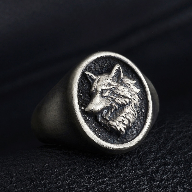 Wolf Ring - Etsy