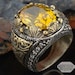 Man Ring, Citrine Gemstone Man Ring, Sterling Silver Men Ring, Antique ...