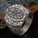 Vintage Man Ring,mens Engraved Ring ,gemstone Handmade Sterling Silver ...
