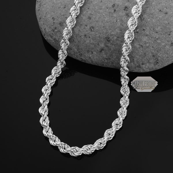 Silver Rope Chain - Etsy