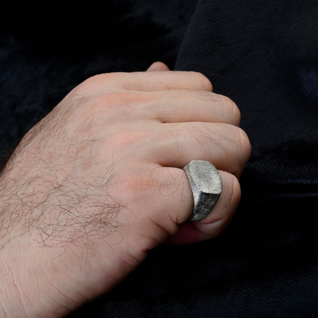 Sterling Silver Pinky Ring, Mens Signet Rings, Vintage Ring, Sterling ...