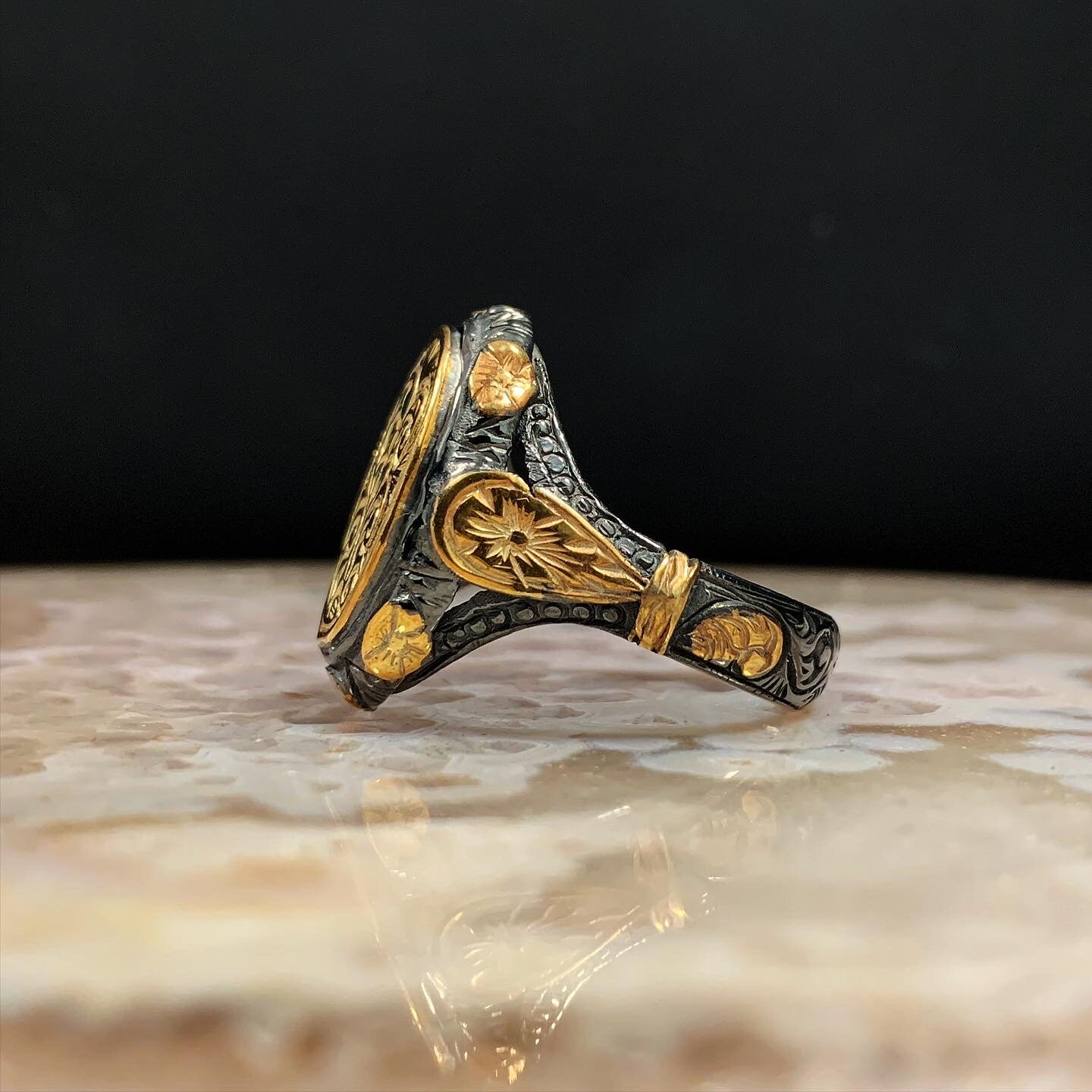 Man Ring, Sterling Silver Vintage Mens Ring, Personal Men Ring,gold ...