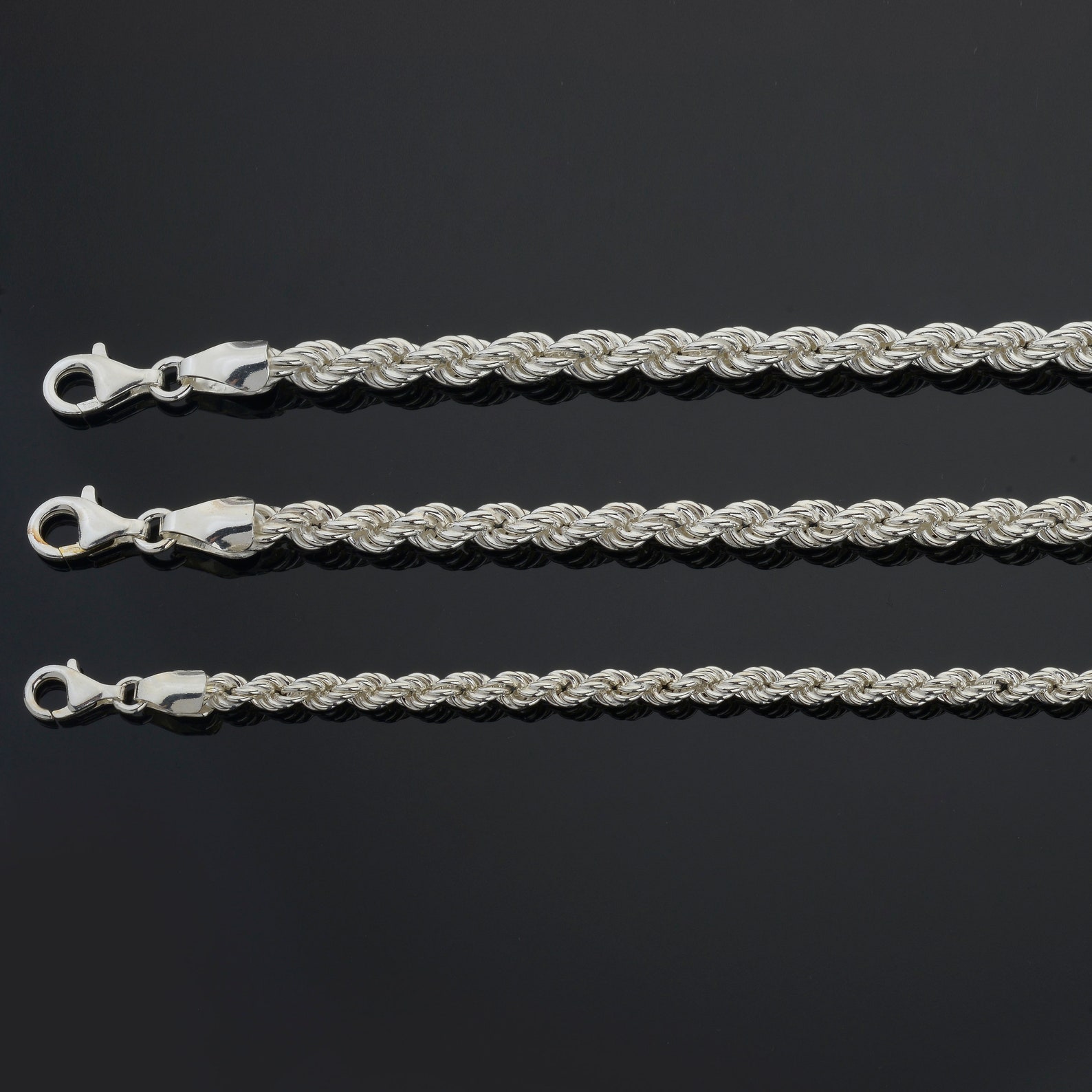 7 Mm Rope Chain Necklacesilver Rope Chain Men Rope Chain - Etsy