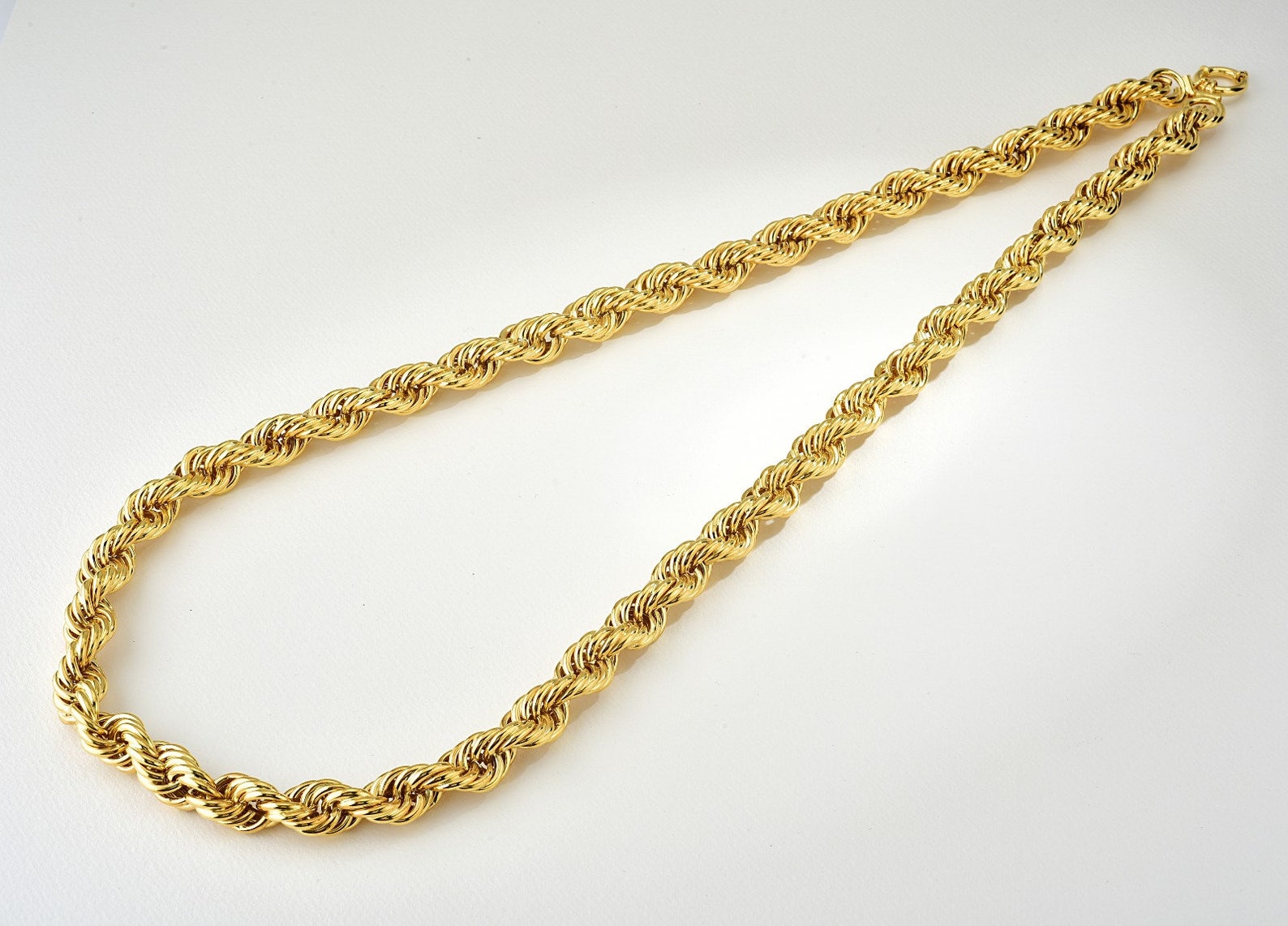 15 Mm Rope Gold Plated Silver Chain Bracelet & Necklaces for - Etsy
