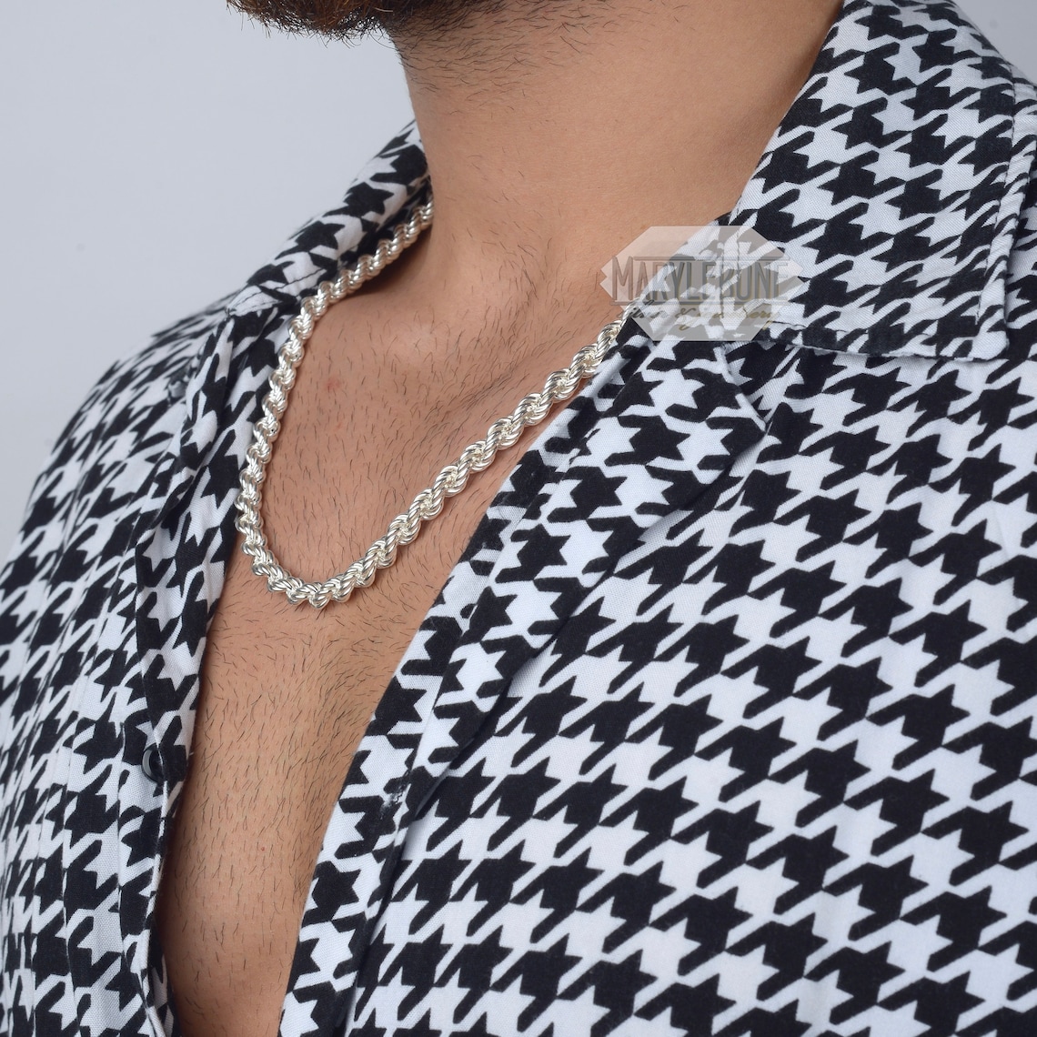 7 Mm Rope Chain Necklace,silver Rope Chain Men, Rope Chain, Chain for ...