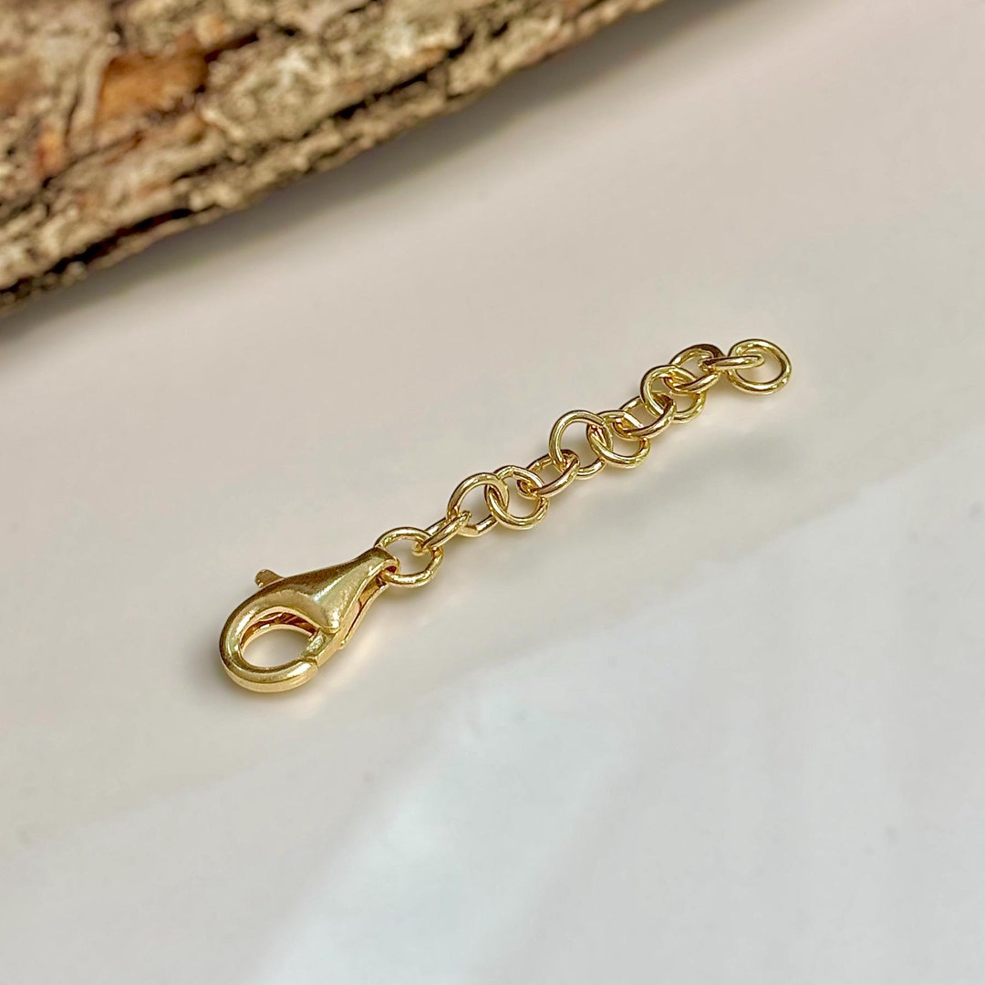 Gold Plated Silver Chain Extension, Extender Chain for Necklaces and ...