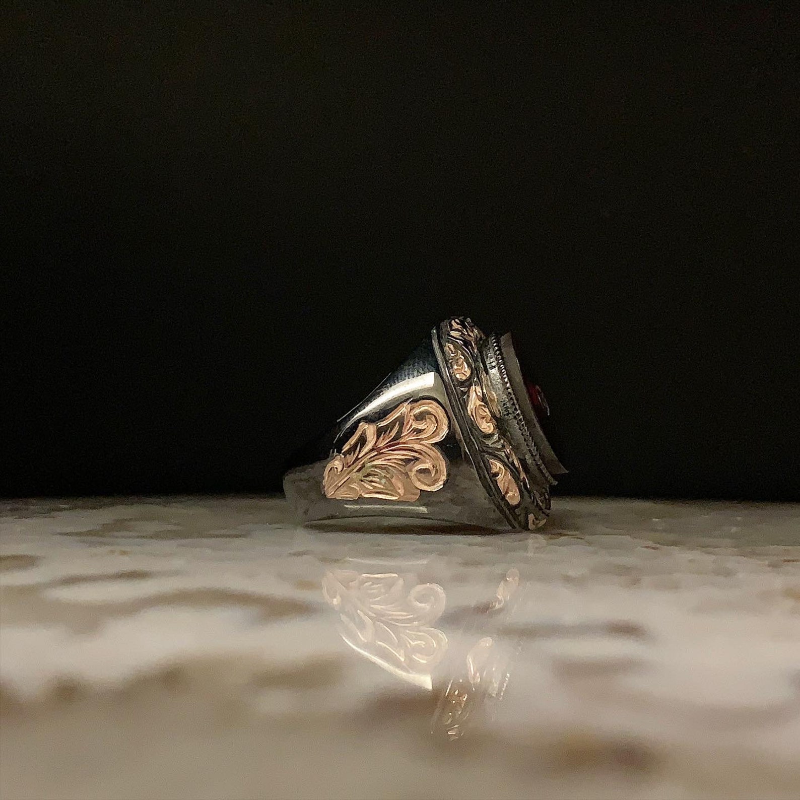 Red Amber Ring Men Sterling Silver Gemstone Ringman Handmade | Etsy