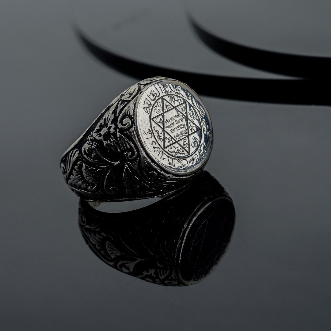 Star of David Ring, Solomon Seal Ring, Occult Ring,vintage Style Mens ...
