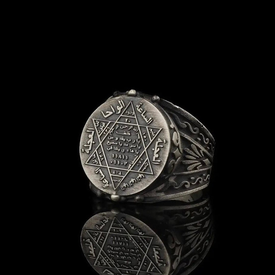 Star of David Ring, Solomon Seal Ring, Occult Ring,vintage Style Mens ...