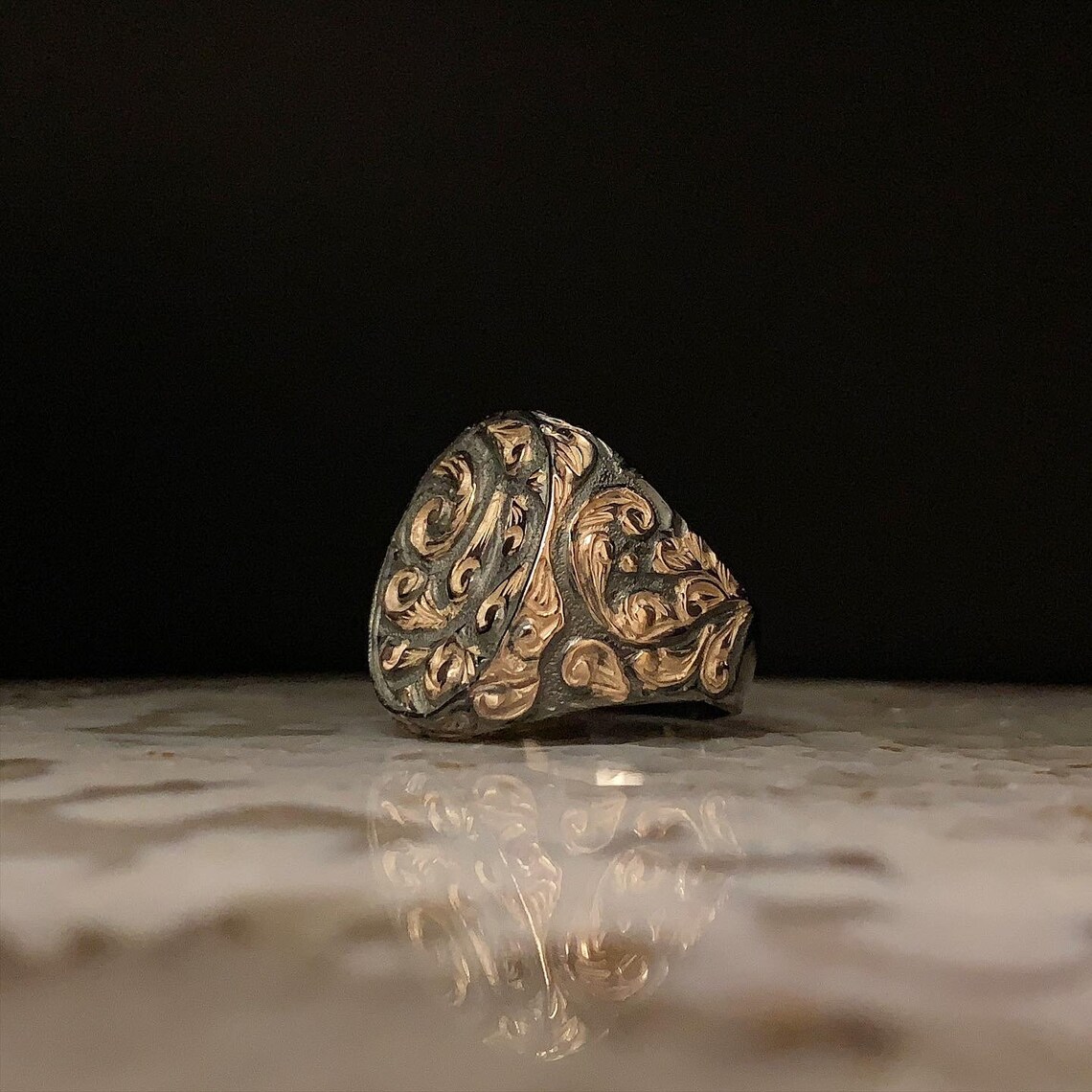 Mens Engraved Ring Mens Ring antique Ring for Man Men - Etsy