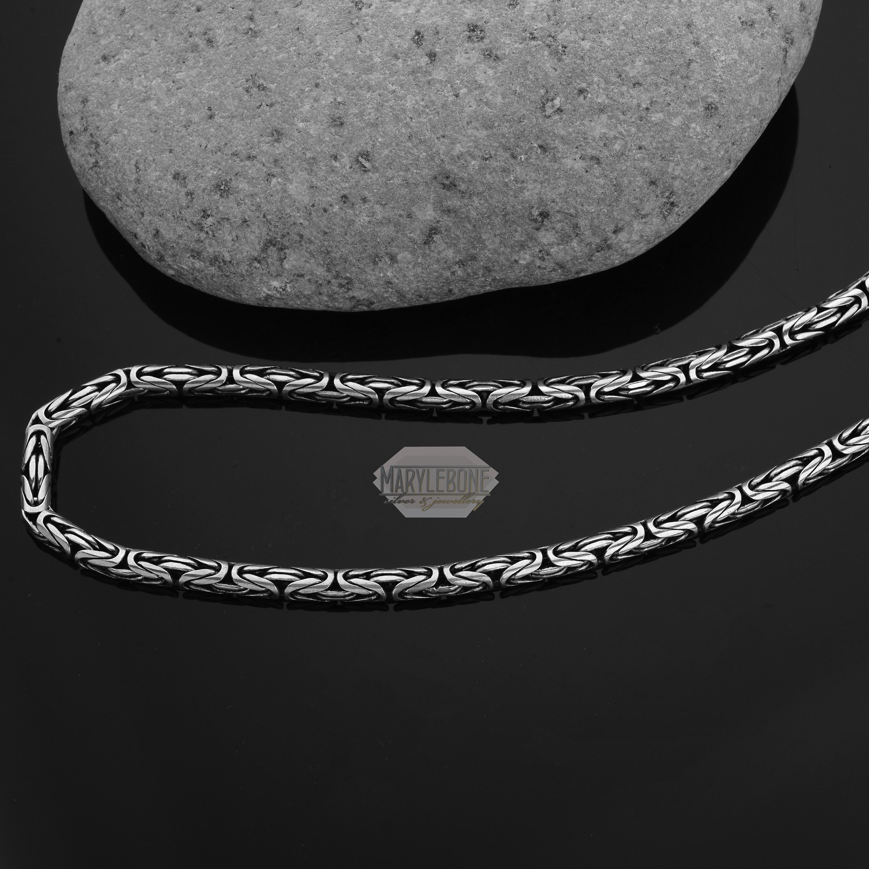 5mm Byzantine Chain Sterling Silver Mens Chain Man Necklace - Etsy