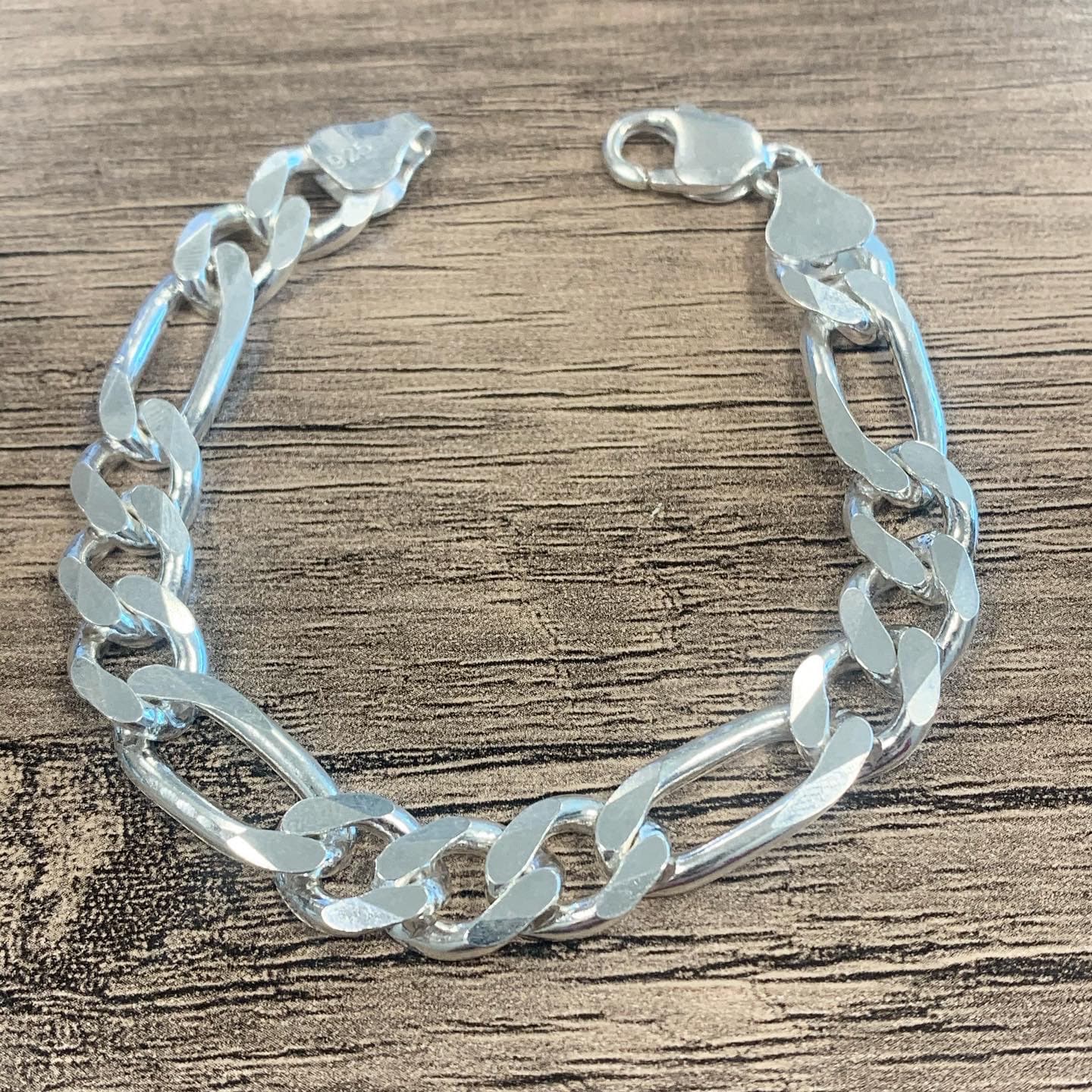 Figaro Chain Men 10 Mm Sterling Silver Figaro Chain for Man - Etsy