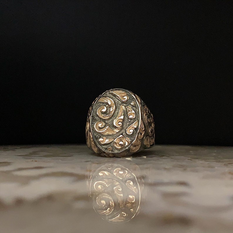 Mens Engraved Ring Mens Ring Antique Ring For Man Men | Etsy