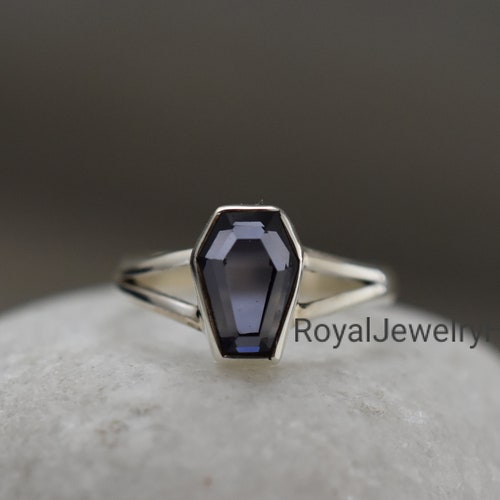 Tiny Coffin Ring Tanzanite Ring Small Gemstone Ring - Etsy