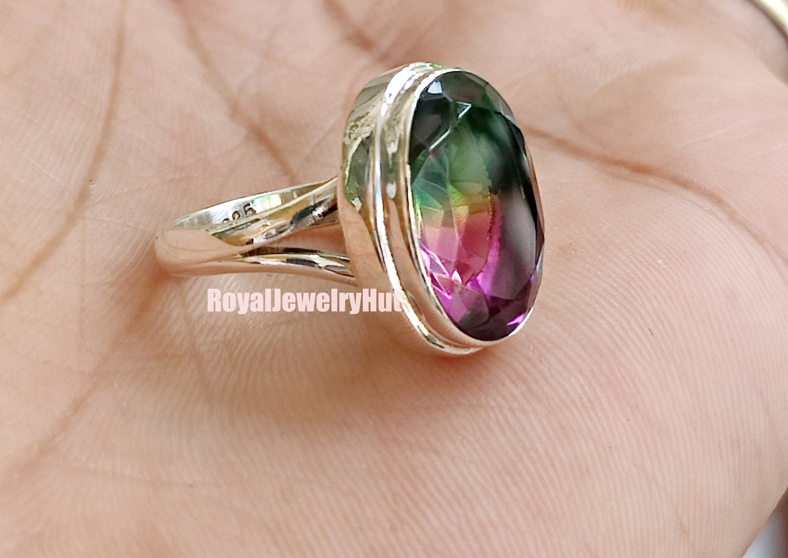 Watermelon Tourmaline Ring Women Ring Tourmaline Quartz | Etsy