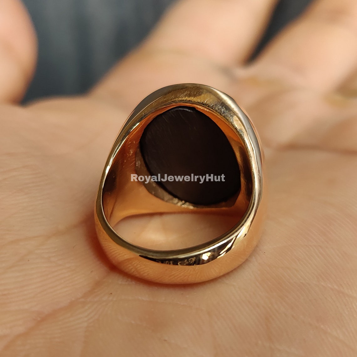 Mens Signet Ring Abalone Shell Ring 925 Solid Sterling - Etsy