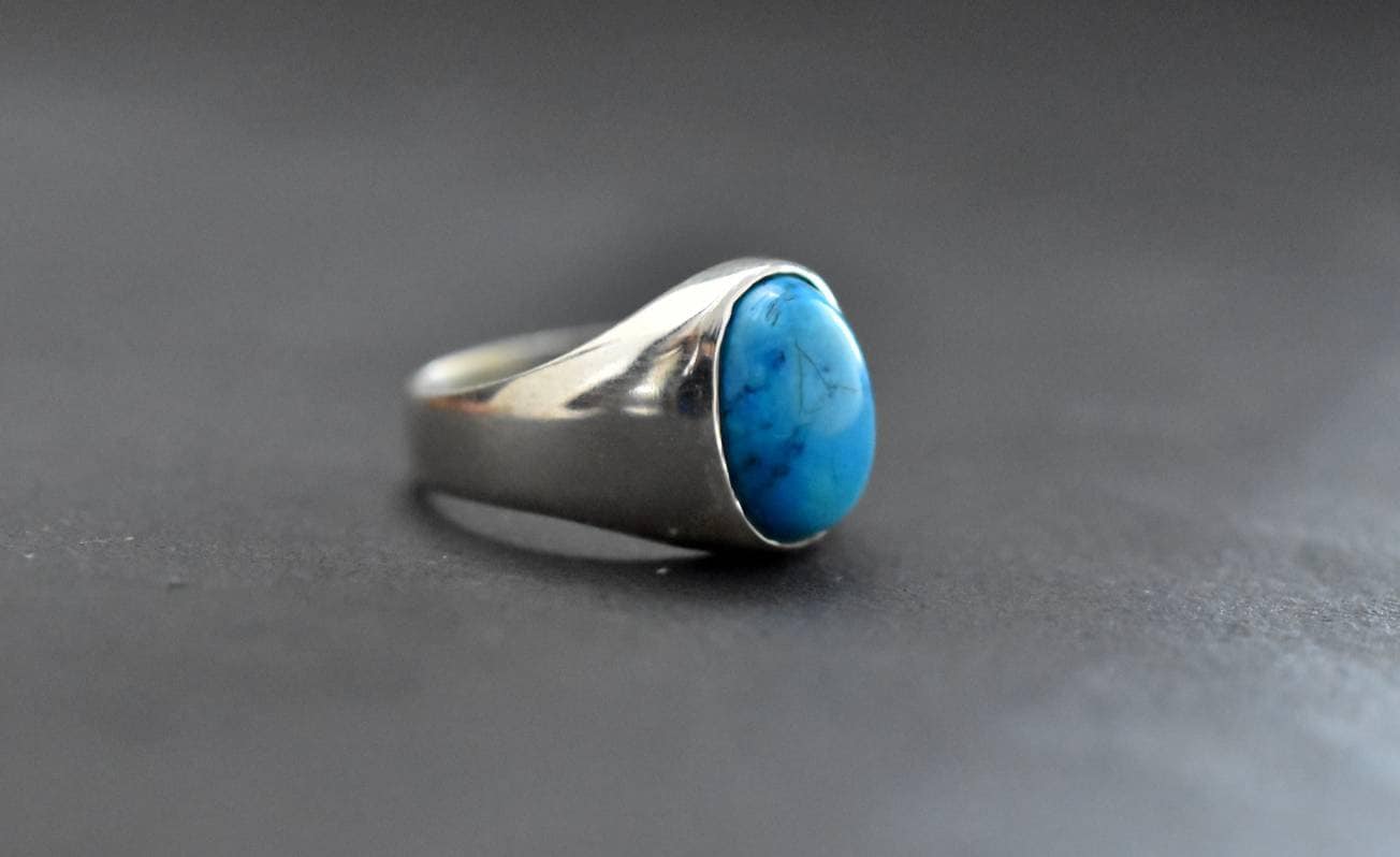 Natural Arizona Turquoise Ring Turquoise Ring Gemstone Ring - Etsy