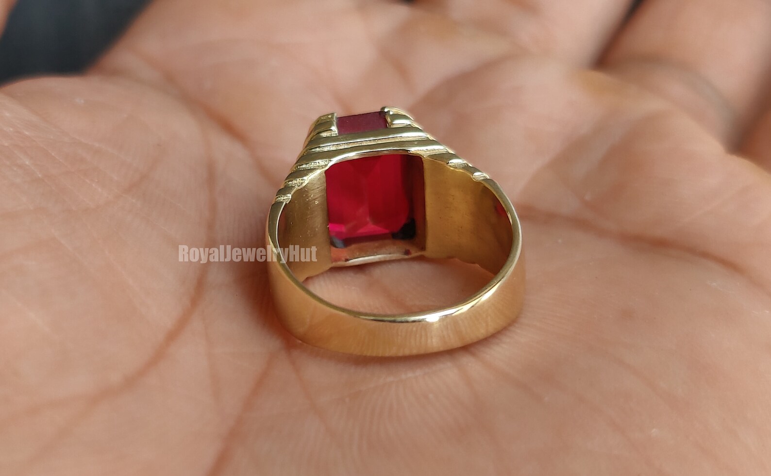 Ruby Ring Signet Ring 925 Solid Sterling Silver Ring Ruby - Etsy