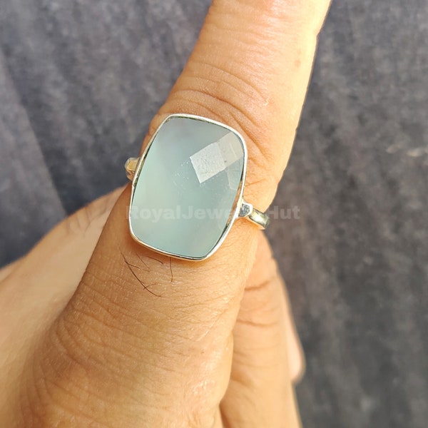 Aqua Chalcedony Ring - Etsy