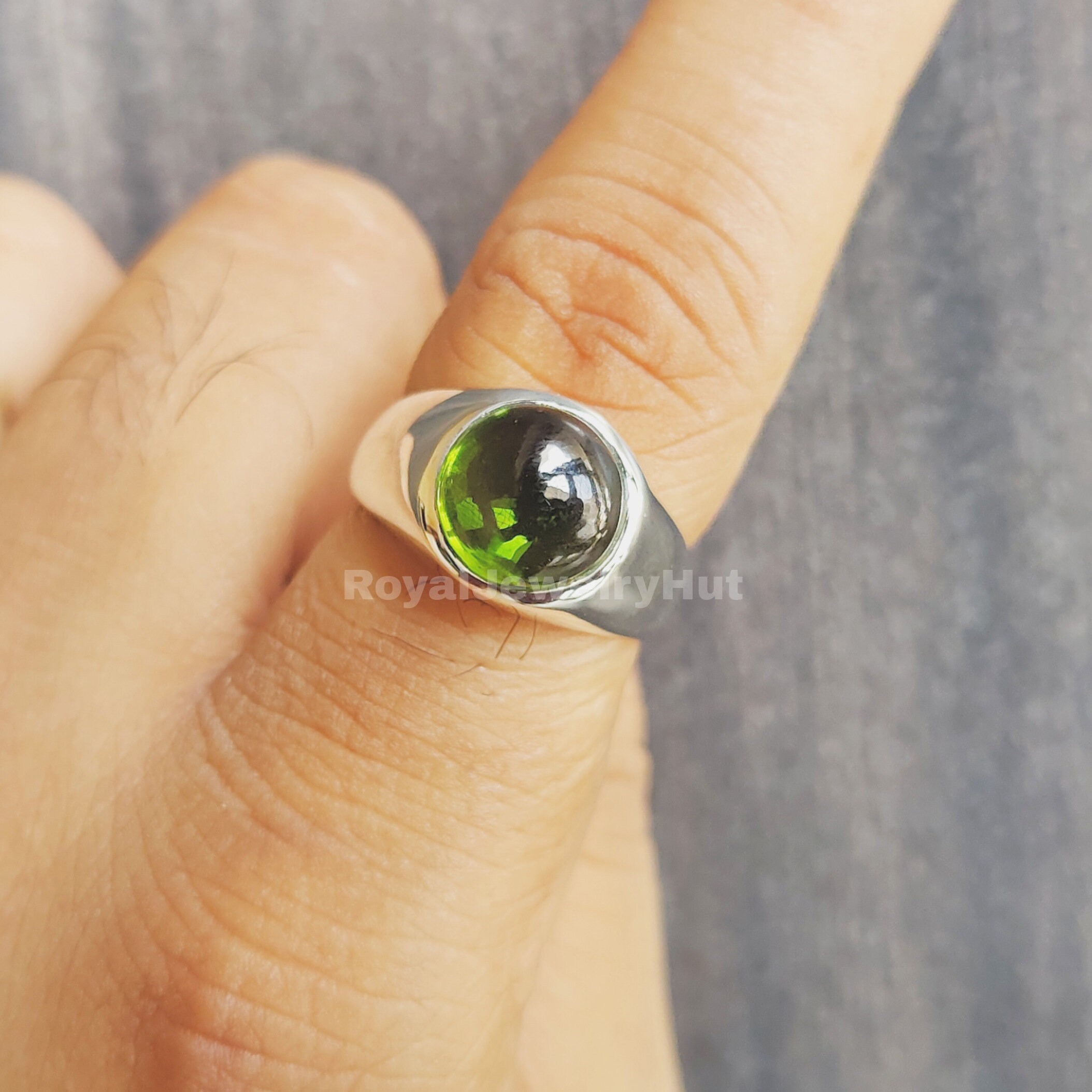 Peridot Signet Ring Mens Peridot Ring 925 Solid Sterling - Etsy
