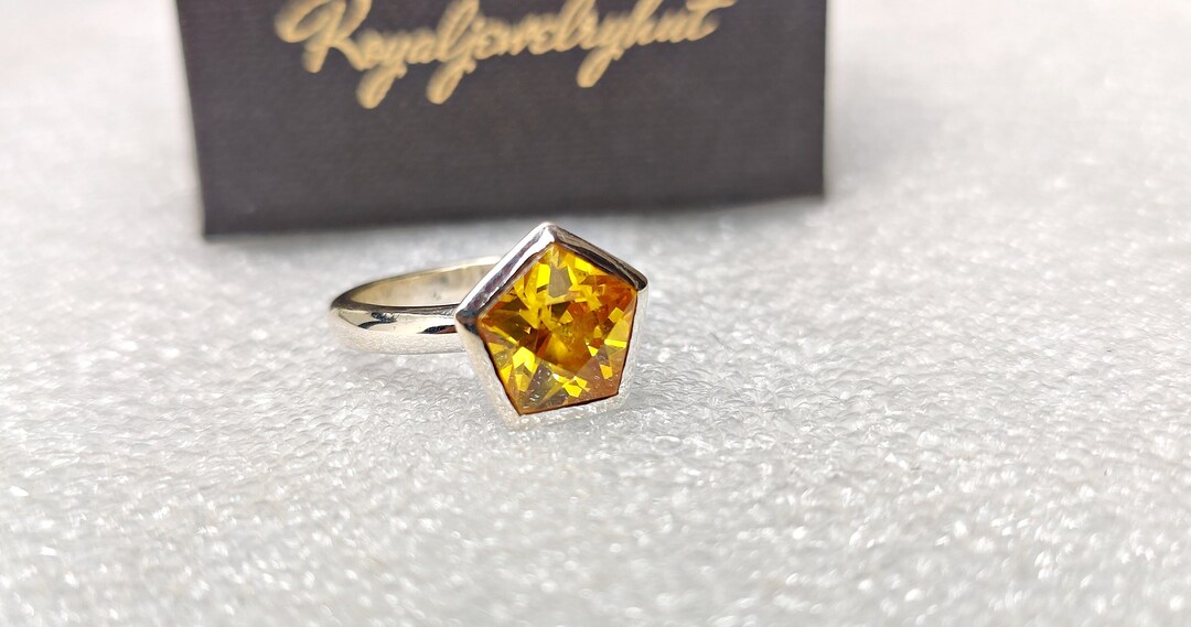 Beautiful Star Citrine Ring, Handmade Jewelry, 925 Solid Sterling ...