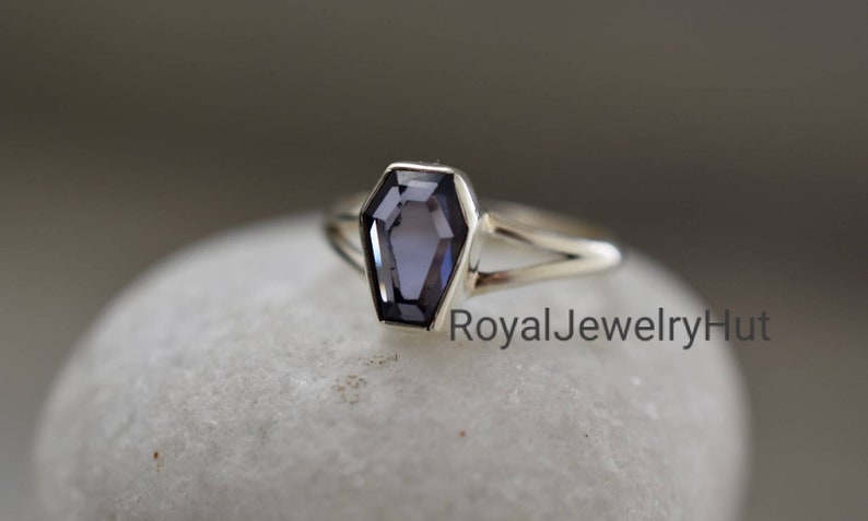 Tiny Coffin Ring Tanzanite Ring Small Gemstone Ring - Etsy