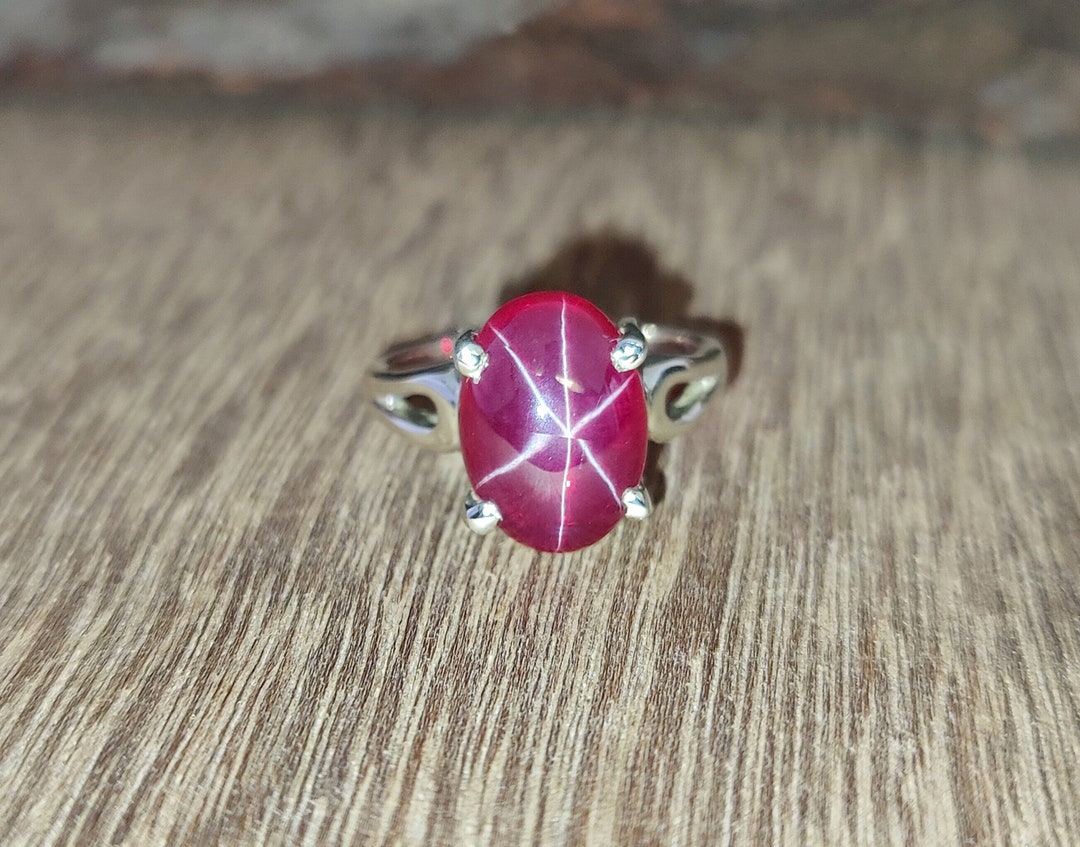 Women Ring, Ruby Star Ring, 925 Solid Sterling Silver Ring, Boho Ring, Handmade Jewelry ...