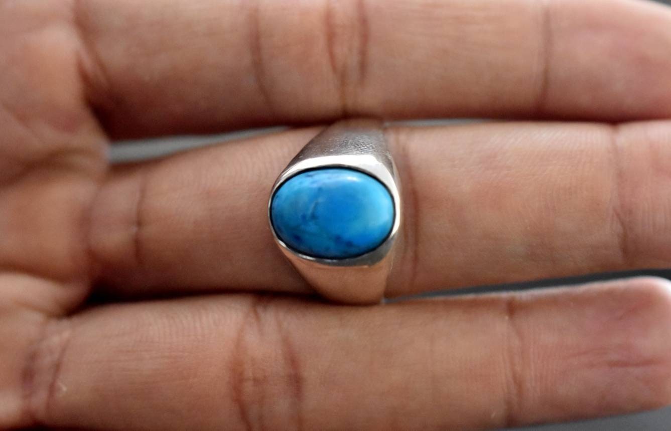Natural Arizona Turquoise Ring Turquoise Ring Gemstone Ring - Etsy