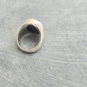 Abalone Shell Ring - 925 Solid Sterling Silver Ring, Abalone Shell Signet Silver Ring for Men ...