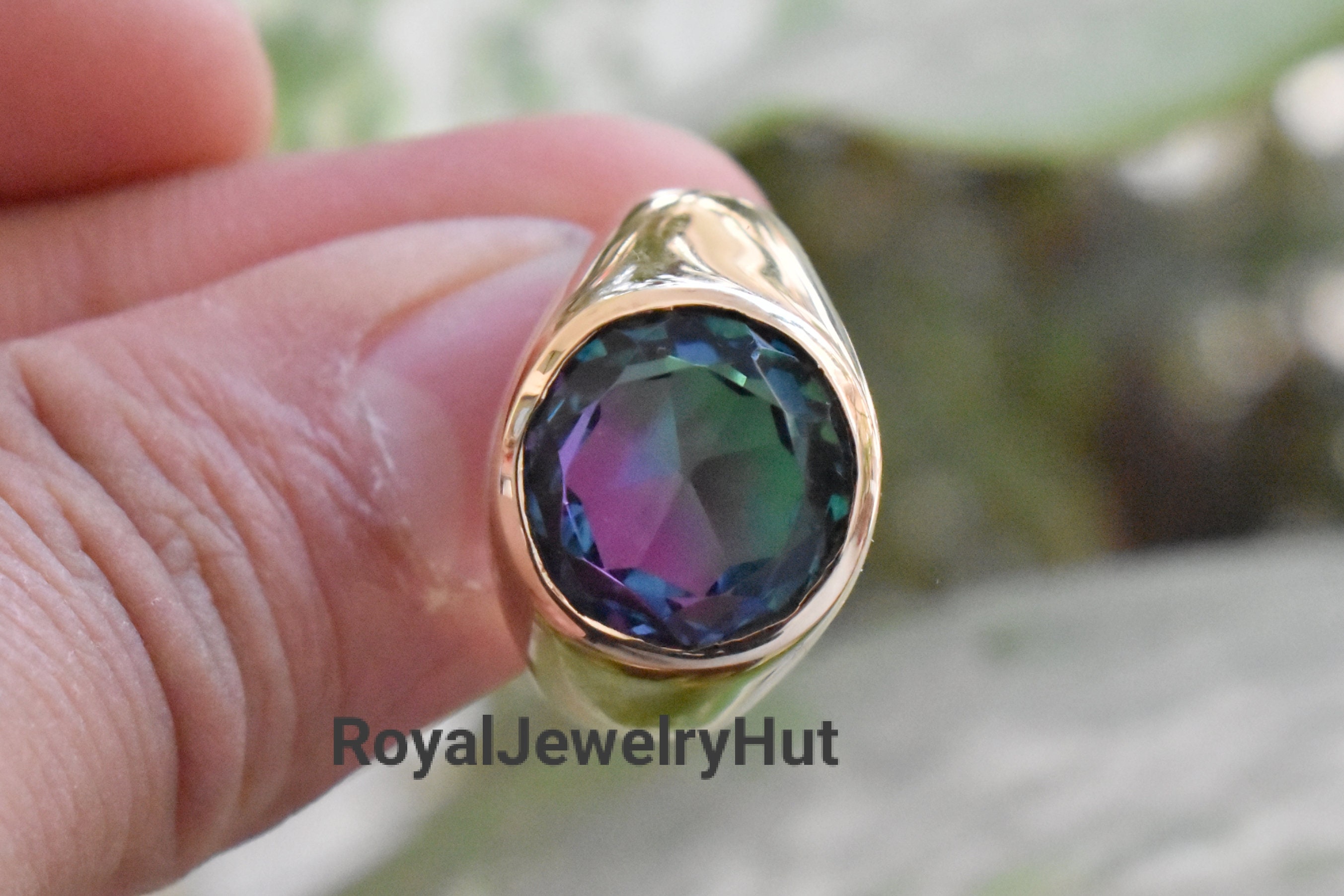 Alexandrite Ring 925 Solid Sterling Silver Ring 22k Gold - Etsy