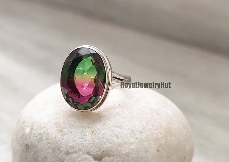 Watermelon Tourmaline Ring Women Ring Tourmaline Quartz - Etsy