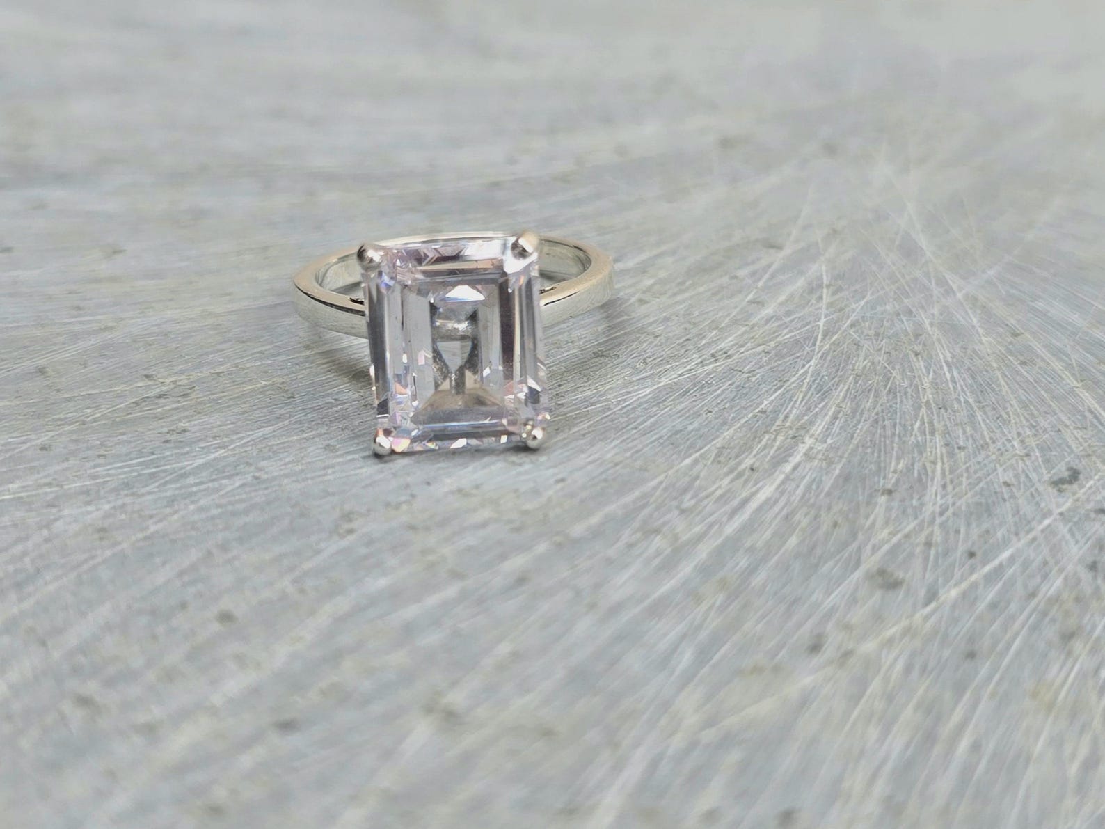 Clear Quartz Ring: Square Gemstone, 925 Sterling Silver - Etsy