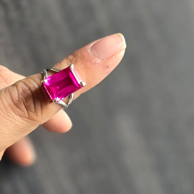 Pink Stone Ring - Etsy