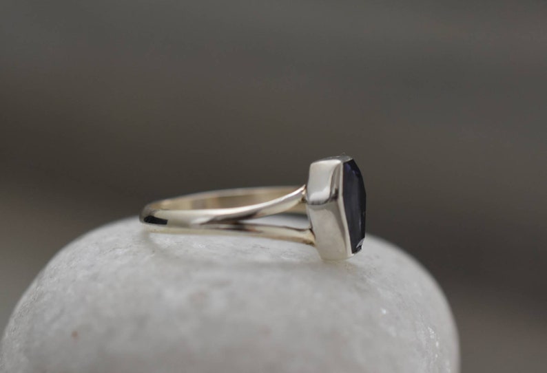 Tiny Coffin Ring Tanzanite Ring Small Gemstone Ring - Etsy