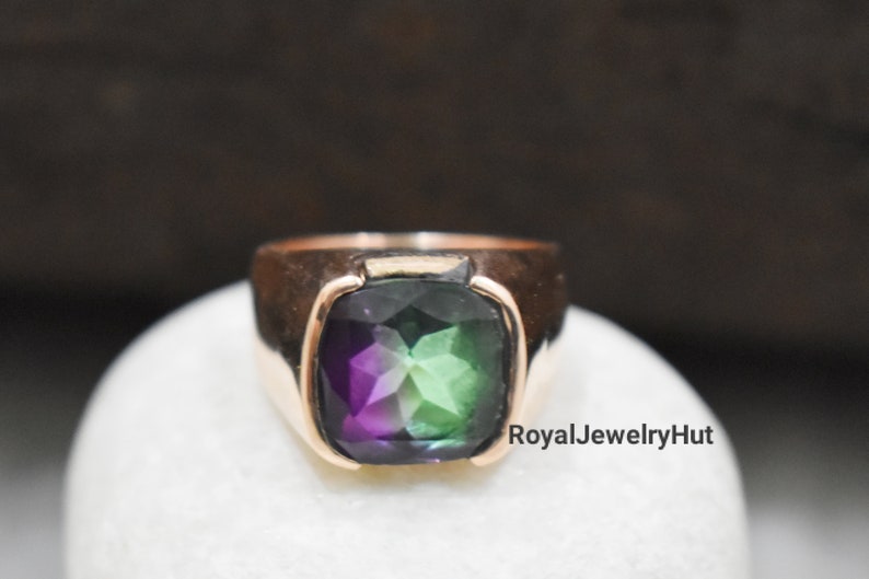 Alexandrite Ring 925 Solid Sterling Silver Ring 22k Gold | Etsy