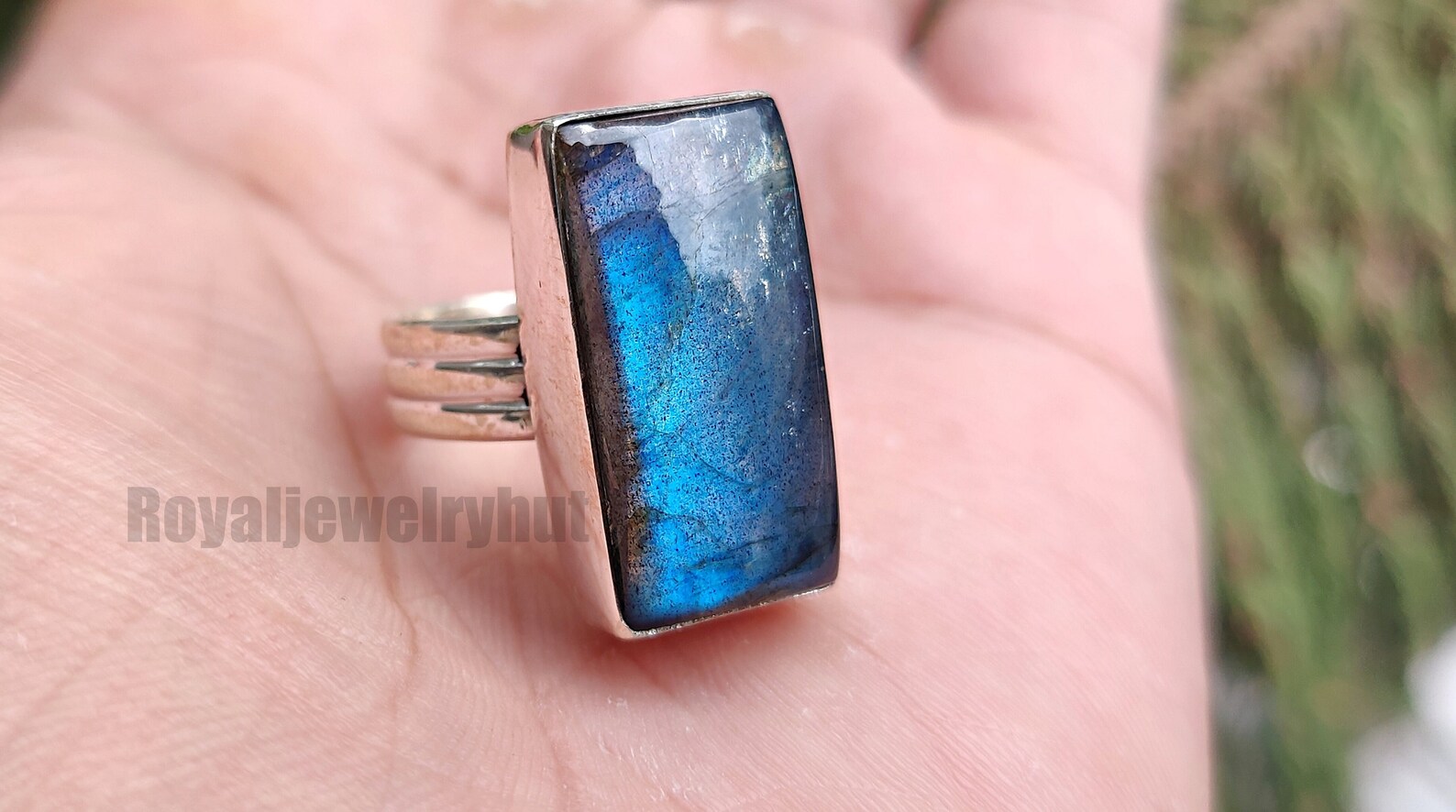 Natural Labradorite Ring, Bridesmaid Gift, Boho Ring, Labradorite ...