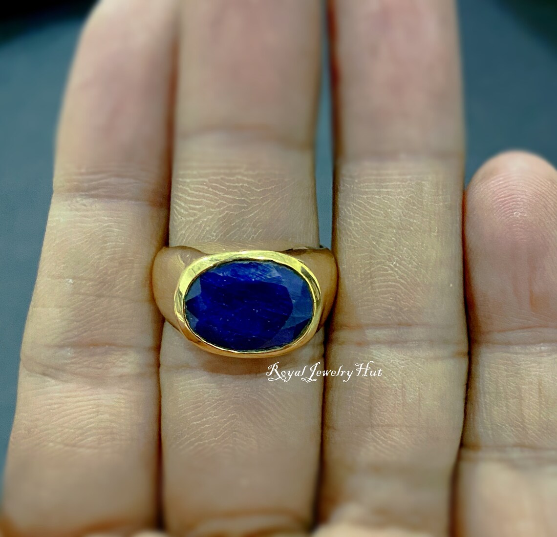 Blue Sapphire Ring, 925 Solid Sterling Silver Ring, Blue Stone Ring ...